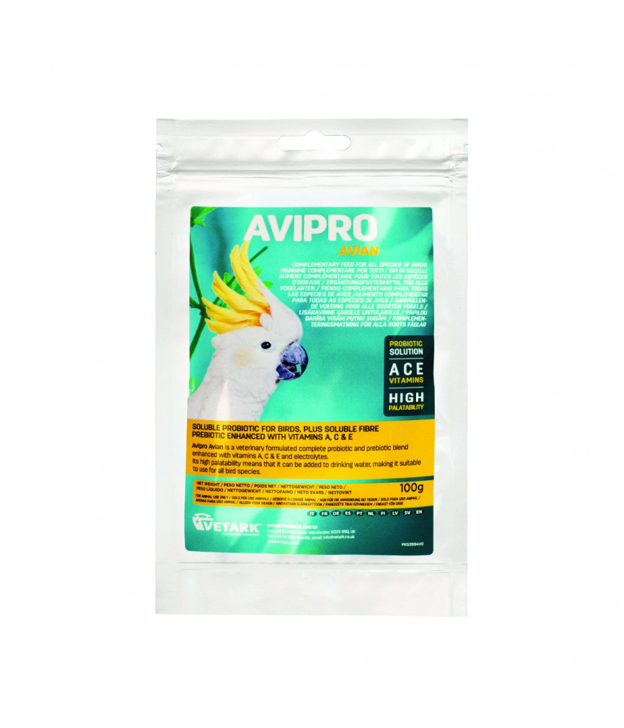Vetark Avipro Avian- Probiótico e Prebiótico Solúvel para Aves ...
