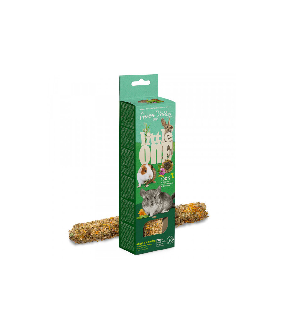 Little One Stick de Ervas e Flores sem Cereais para Roedores
